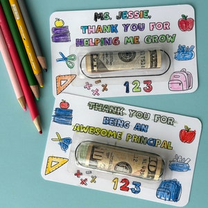 Teacher Money Card Dome Money Card Holders Teacher Appreciation Week ...