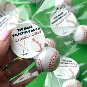 Baseball Valentine Squishy Class Favors With Personalized Stickers ...
