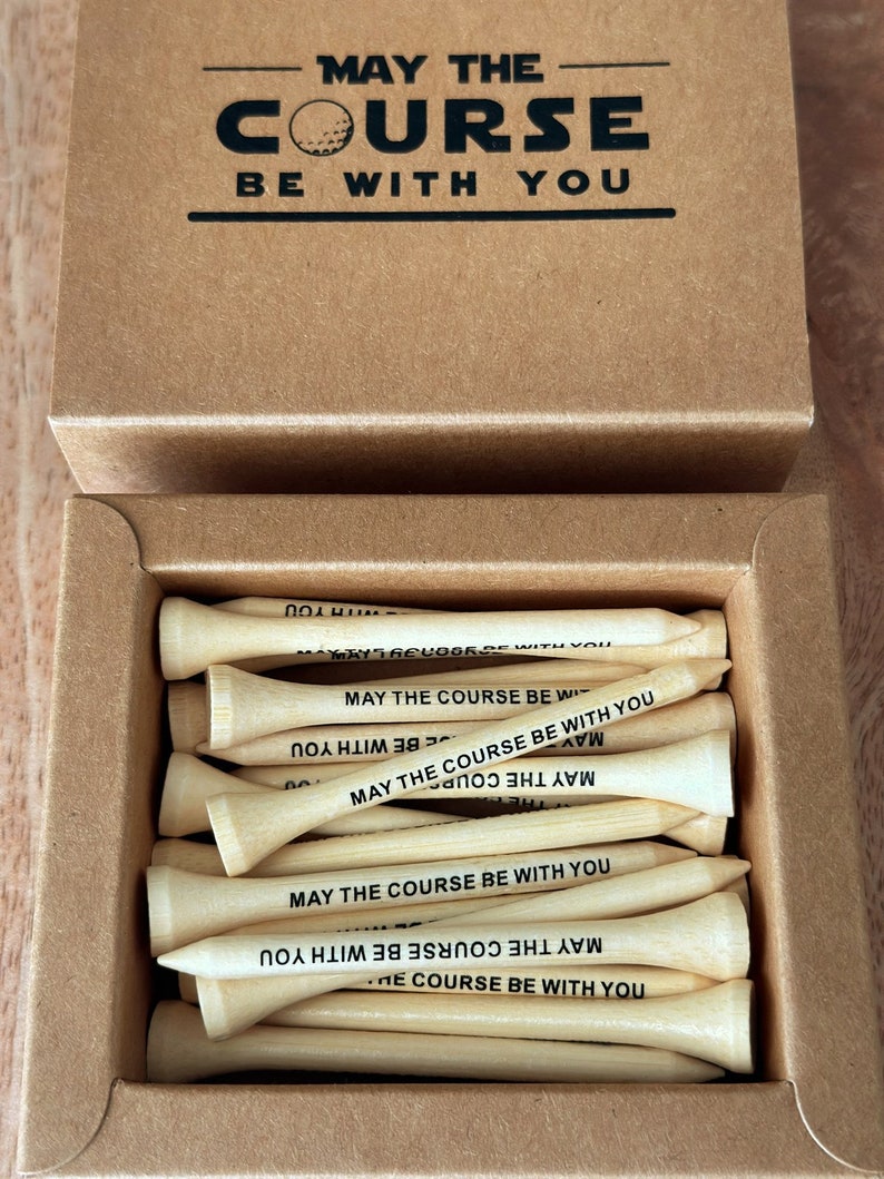 Golf Tee Gift Box May the Course Be With You Set of 20 - Etsy