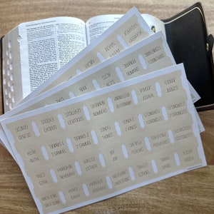 Minimalist Bible and LDS Book of Mormontab Stickers Laminated ...