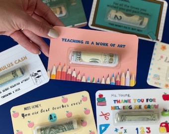 Personalized Funny Teacher Appreciation Week Money Card Gift for ...