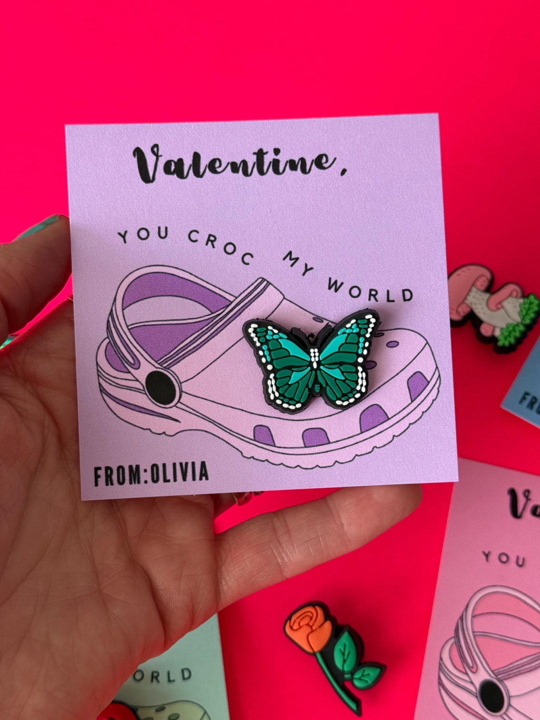Classroom Valentine Favors You Croc My World Classroom Valentine Croc ...
