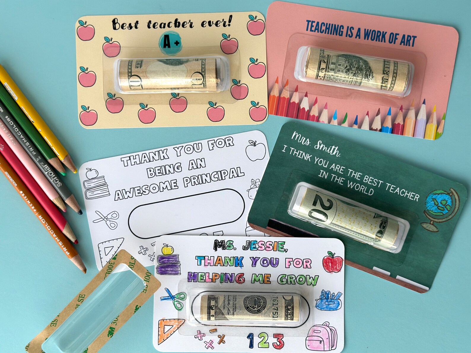 Personalized Teacher Appreciation Week Teacher Cash Holder Dome Money ...