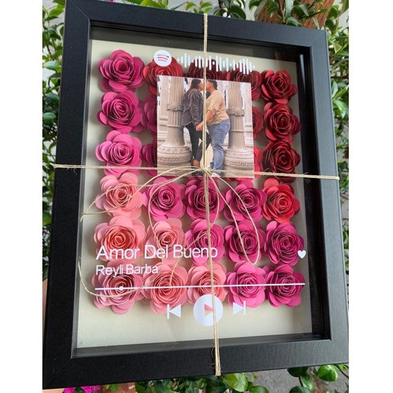 Paper Flower Frame Rolled Paper Flower Frame Paper Flowers - Etsy