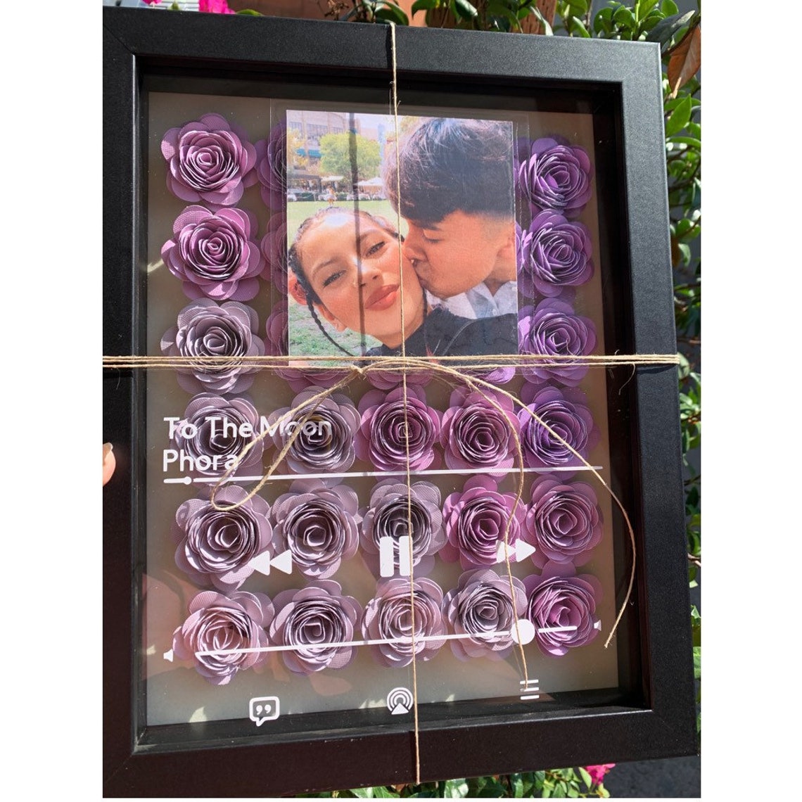 Paper Flower Frame Rolled Paper Flower Frame Paper Flowers - Etsy