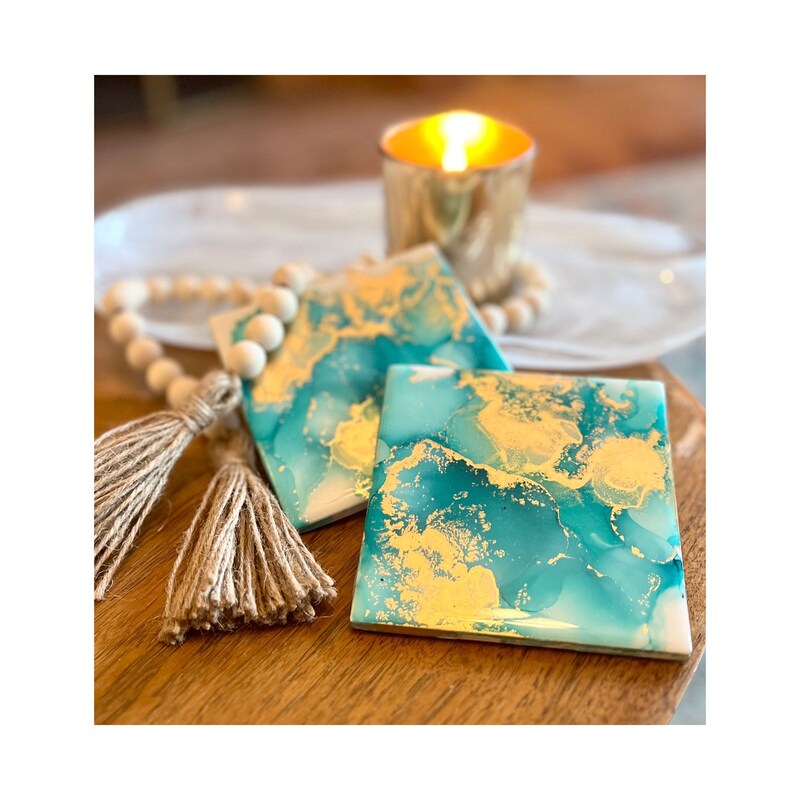 Alcohol Ink Tiles - Etsy