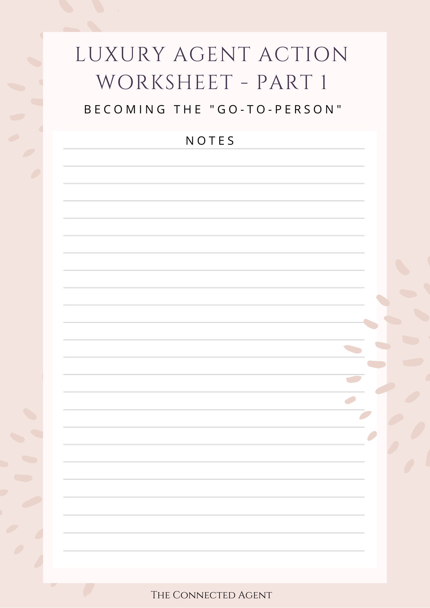 Luxury Real Estate Agent 'GO TO' Worksheet PDF Printable Fillable - Etsy