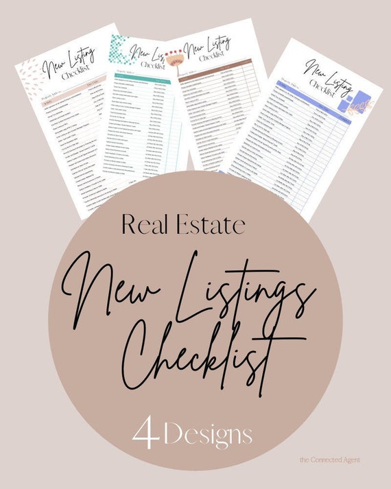 Real Estate new Listing Checklist Printable and - Etsy