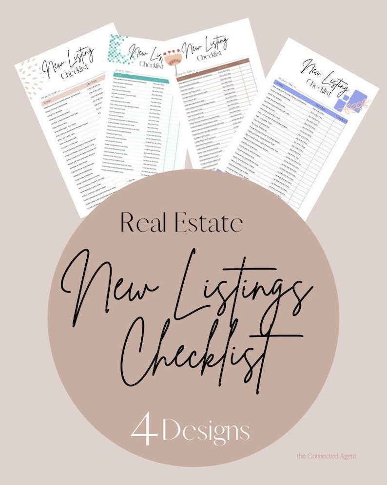Real Estate "new Listing" Checklist Printable Fillable Pdfs Instant ...