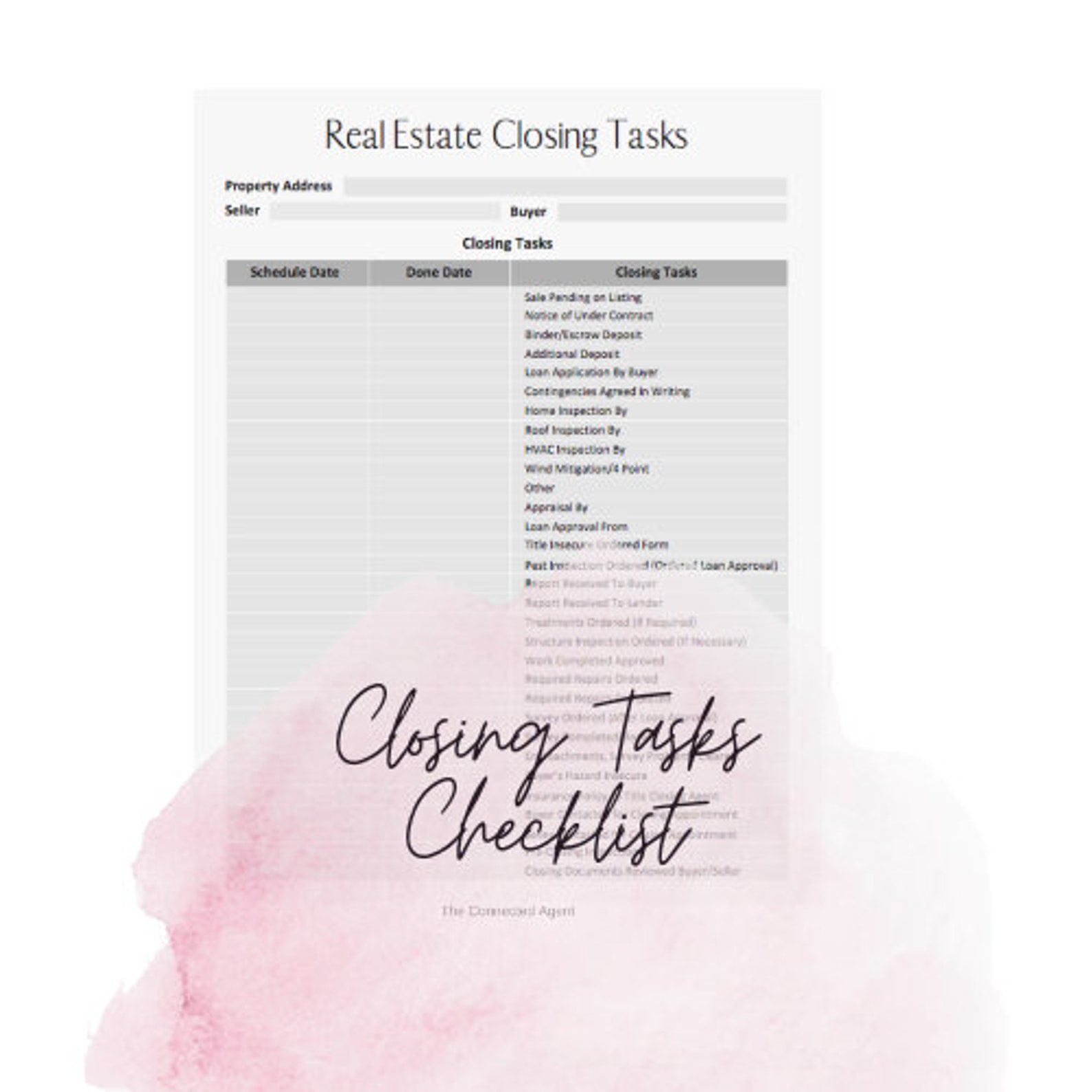 Real Estate Home Closing Tasks Checklist - Etsy