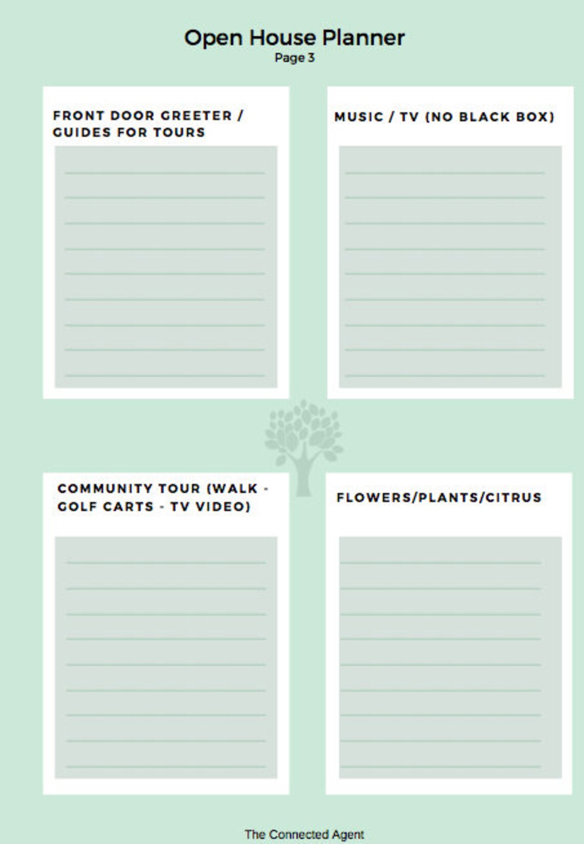 Real Estate Open House Planner Printable and Fillable Plus | Etsy