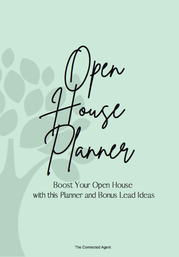 Real Estate Open House Planner Printable and Fillable Plus | Etsy