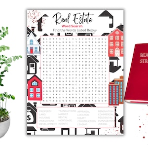 Real Estate Word Search Puzzle | Office Ice Breaker | Printable - Etsy
