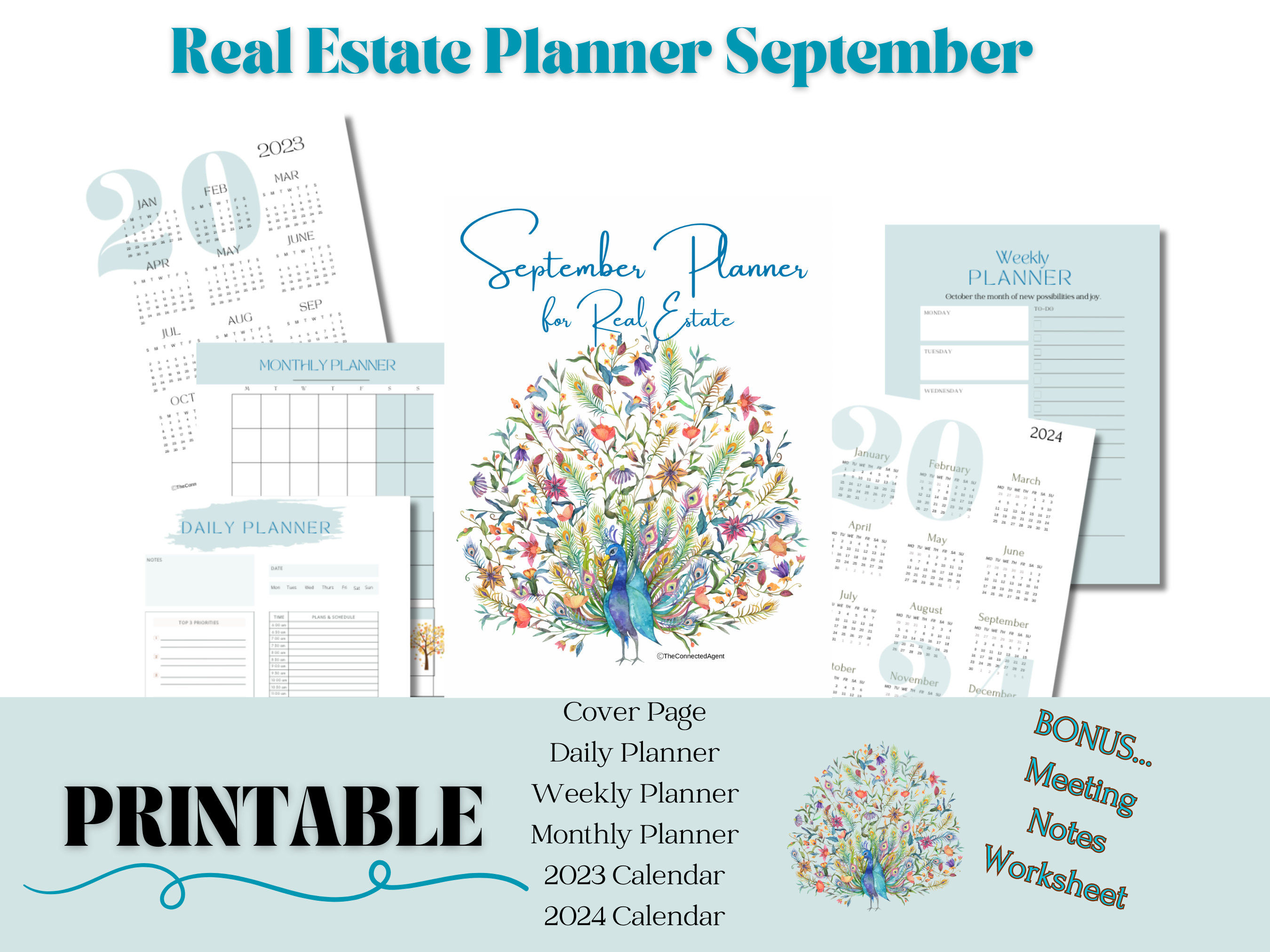 Real Estate Planner September Printable - Etsy