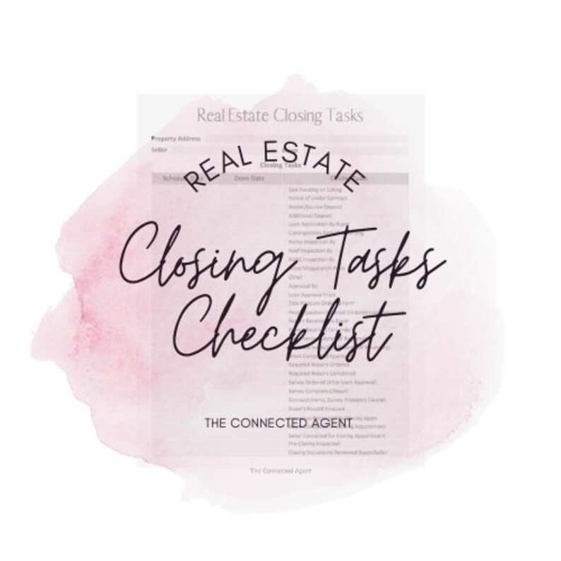 Real Estate Home Closing Tasks Checklist - Etsy