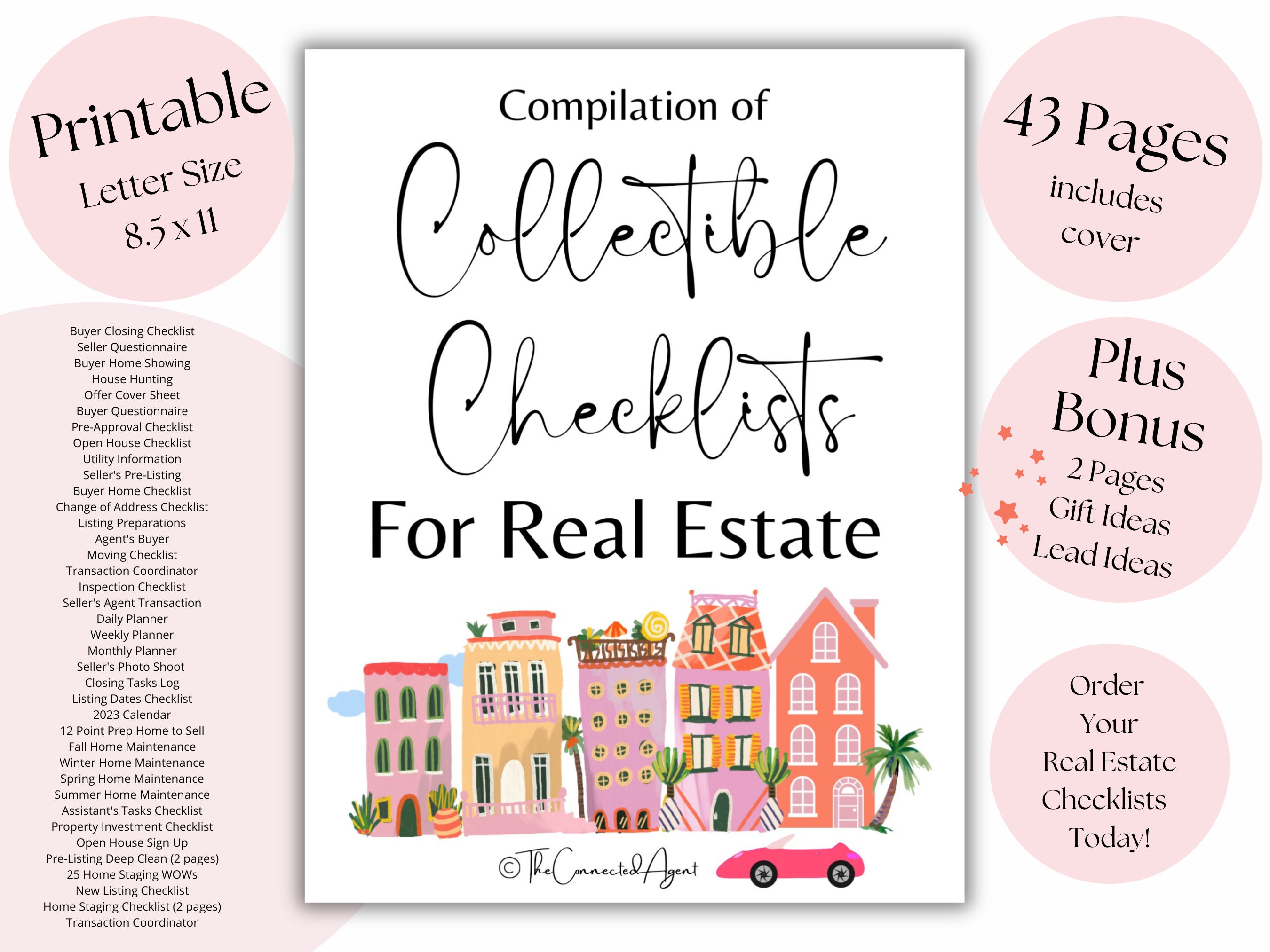40 Real Estate Checklists | Printable Lists Plus 2 Bonus Lists - Etsy
