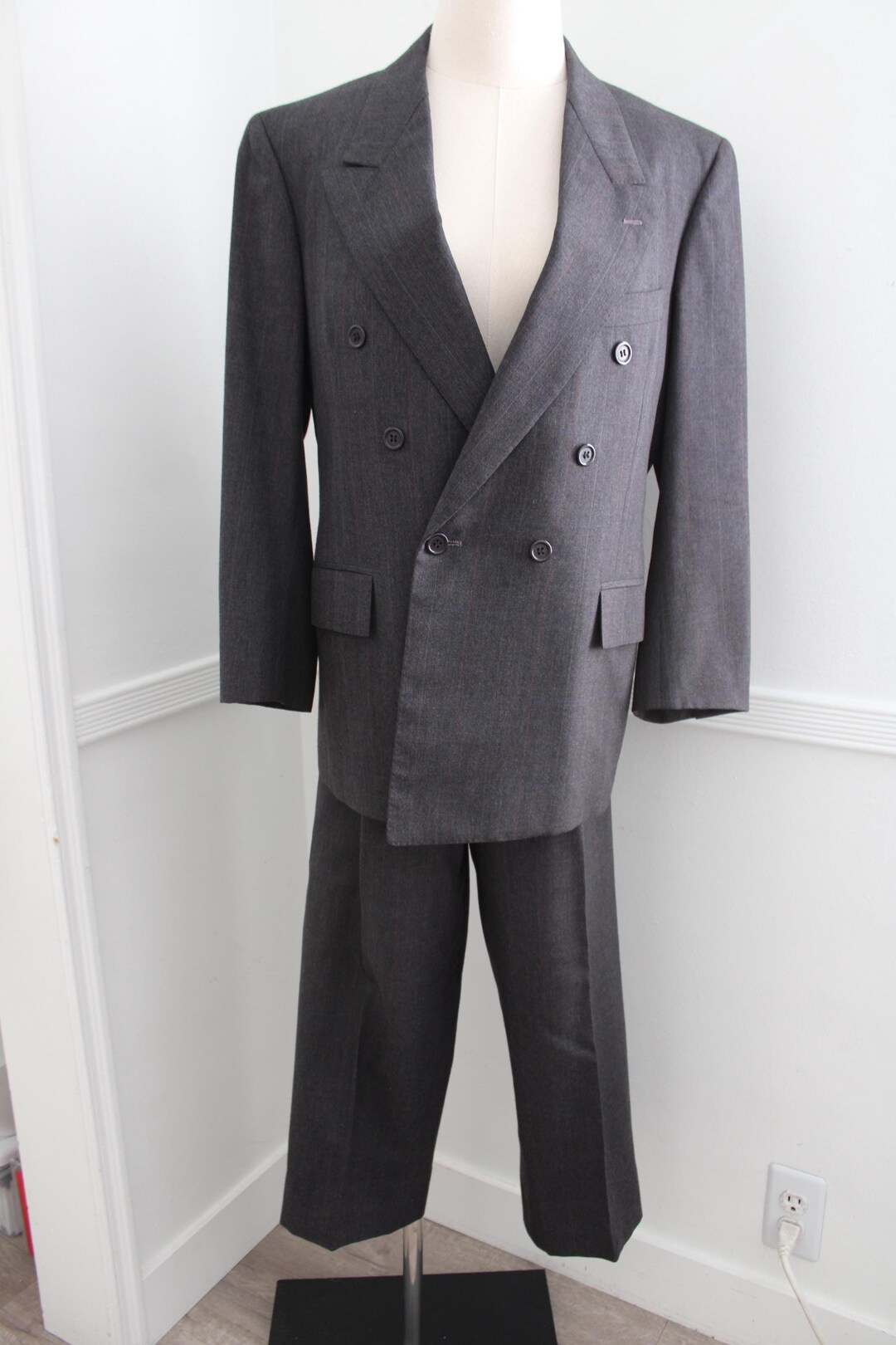 Vintage Men's Gray Suit Medium Size - 1990's - Etsy