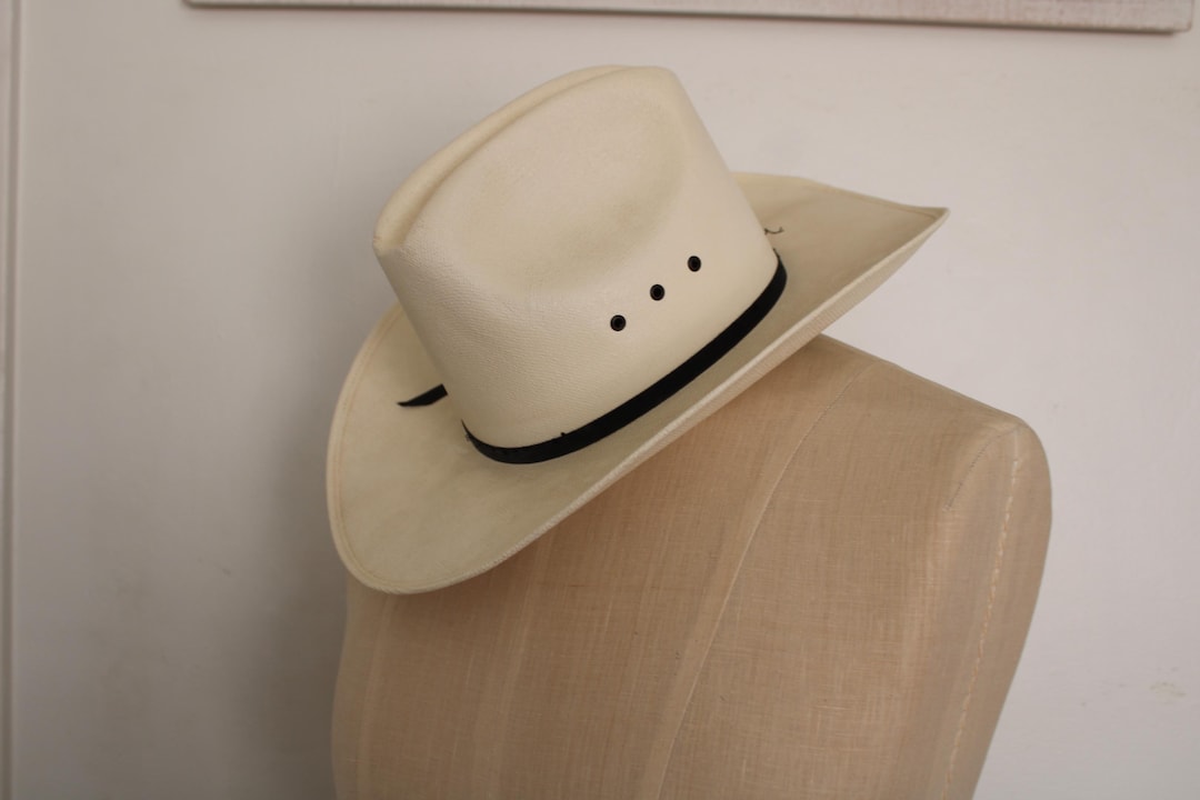Vintage White Western Hat - Made in Mexico - USA Size 7 - Etsy