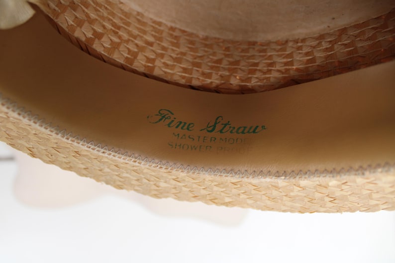 Vintage Boater Hat / Made by Master Mode / Shower Proof / Fina Straw / Made in Japan / Men's ...