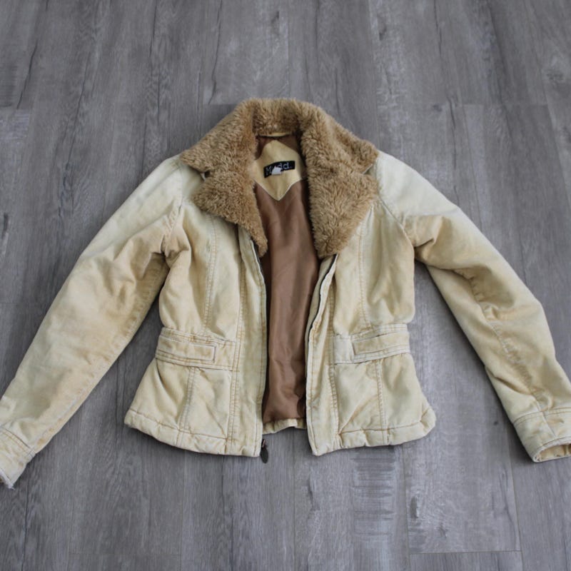 Y2k Corduroy Jacket Fur - Etsy