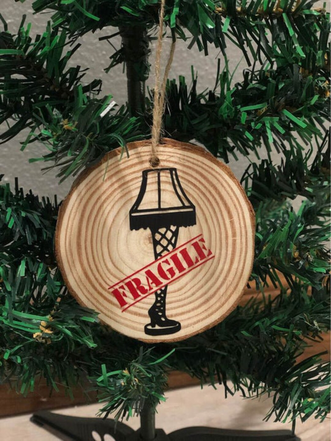 Fragile From France Leg Lamp Fishnet Stocking Ornament - Etsy