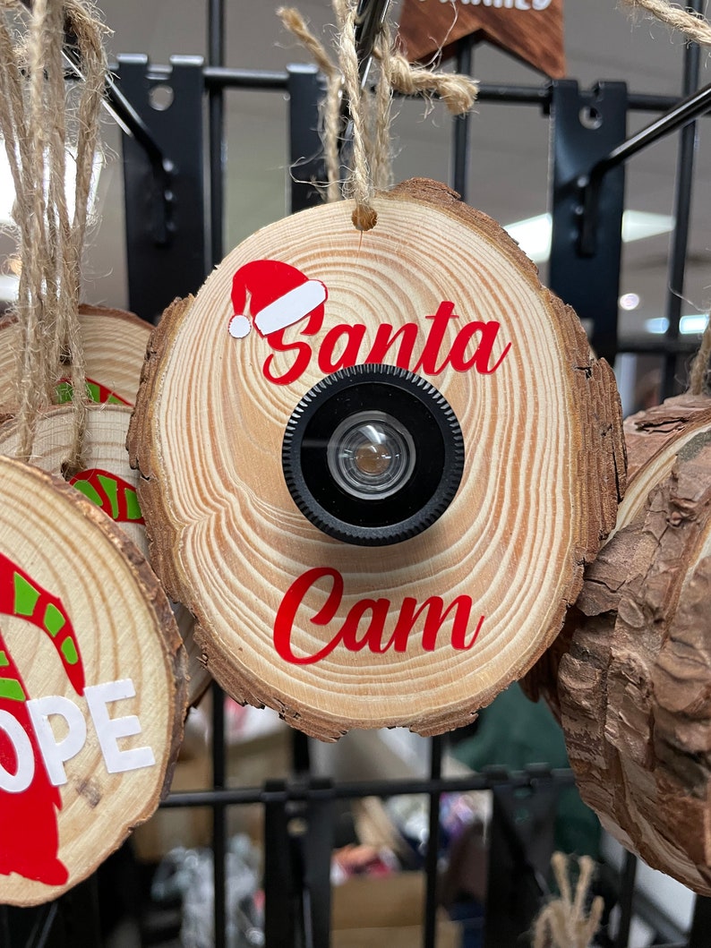 Santa Cam Ornament With Real Camera Lens and Cute Santa Hat - Etsy
