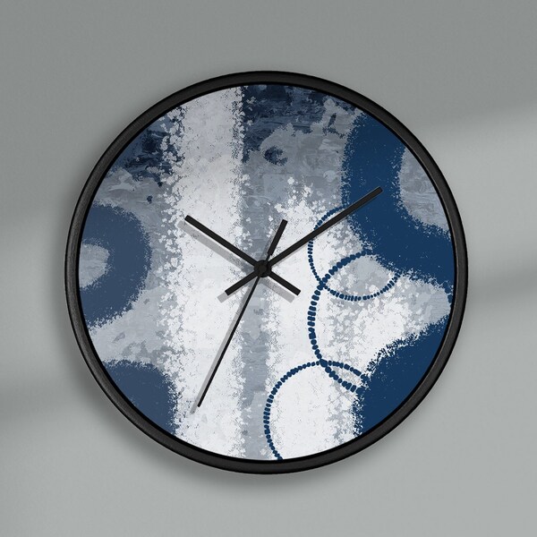 Navy Blue Clock - Etsy