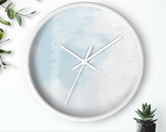 Light Blue Wall Clock - Etsy