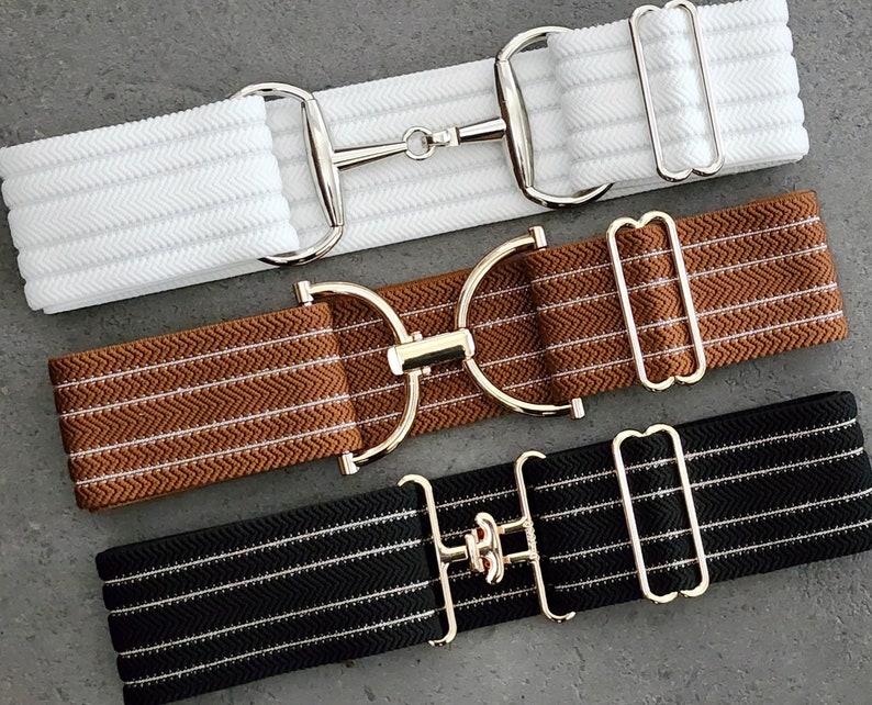2 Inch Thick Elastic Adjustable Belts- Snaffle Bit, Surcingle, Circle ...