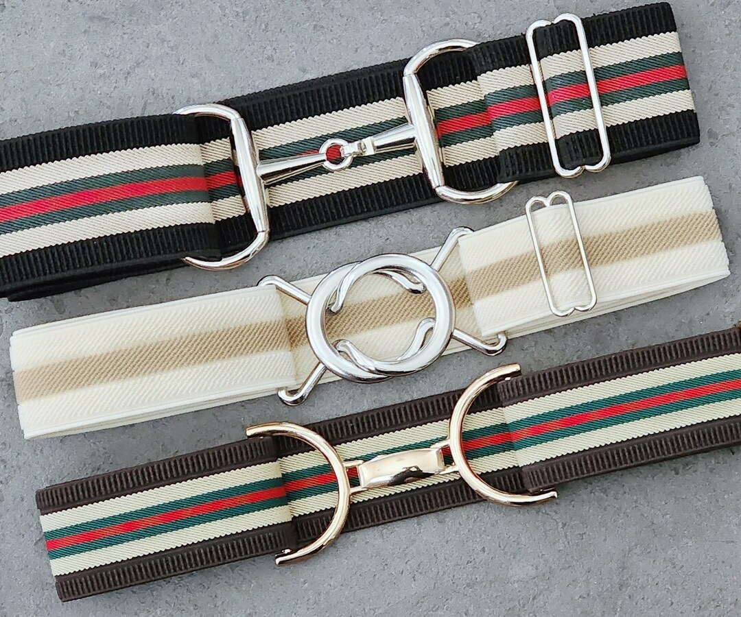 1.5 and 2 Inch Thick Adjustable Elastic Equestrian Horse Riding Belts ...