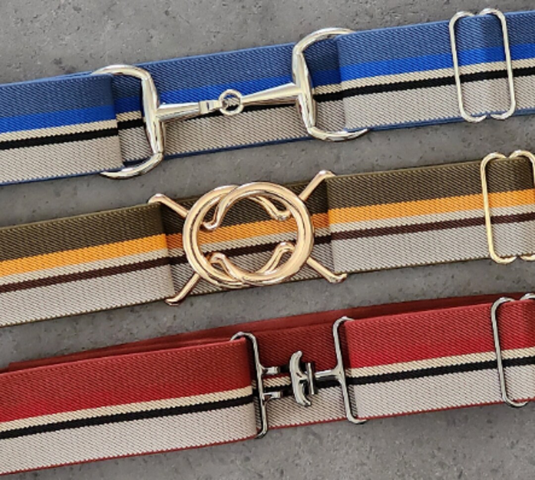 Thick 1.5 Inch Elastic Striped Surcingle, Snaffle Bit, Equestrian Belts ...