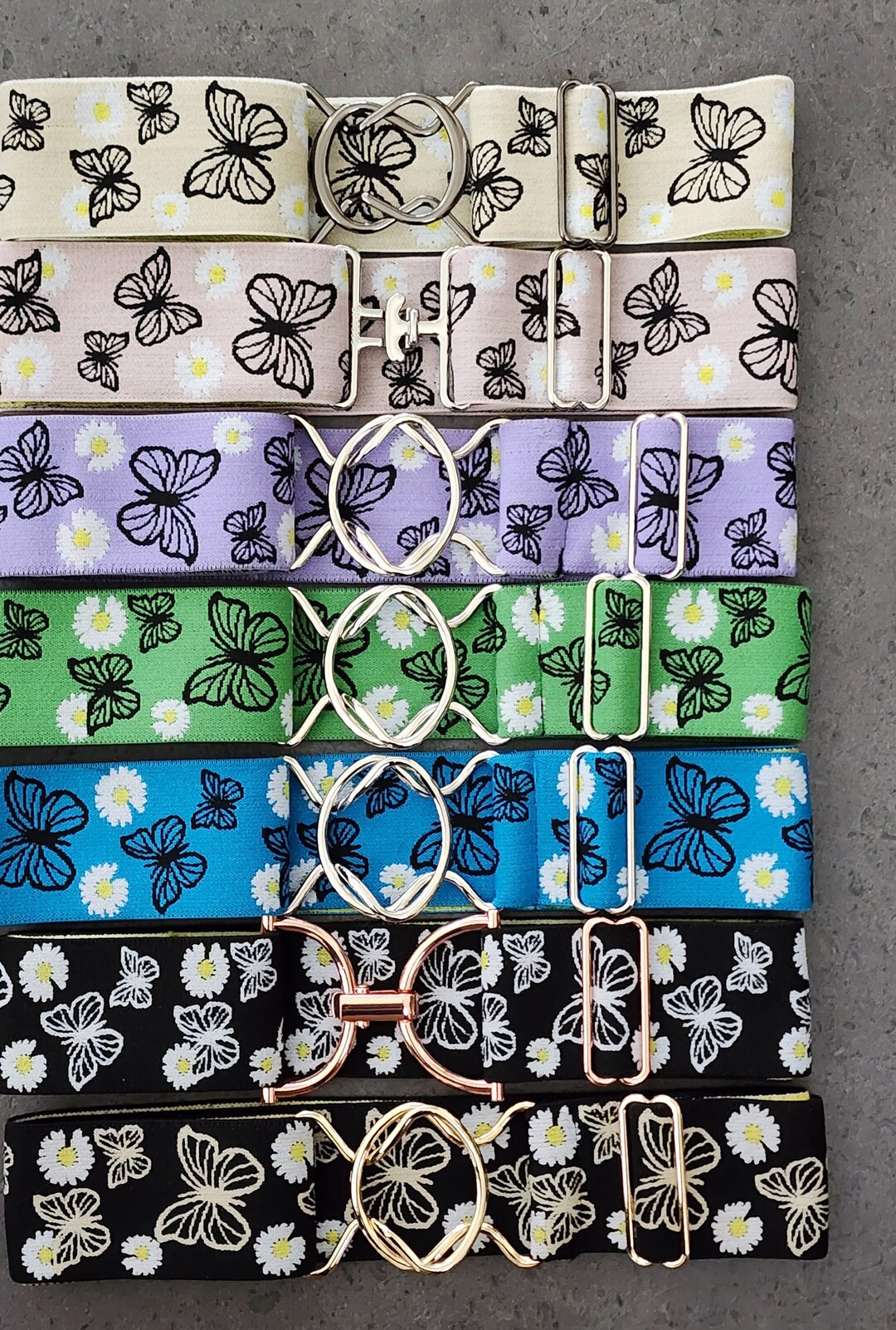 2 Inch Elastic Adjustable Butterfly Belts- Snaffle Bit, Surcingle ...