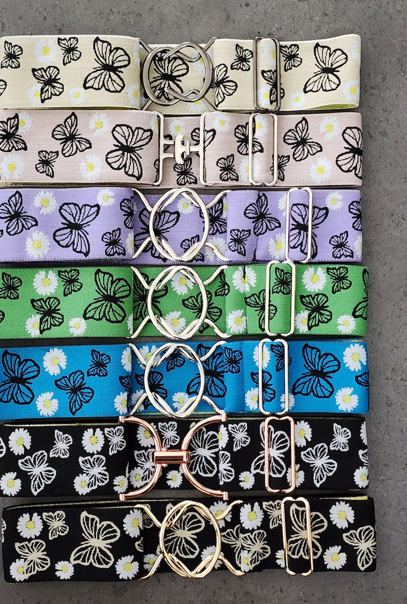 2 Inch Elastic Adjustable Butterfly Belts Snaffle Bit - Etsy