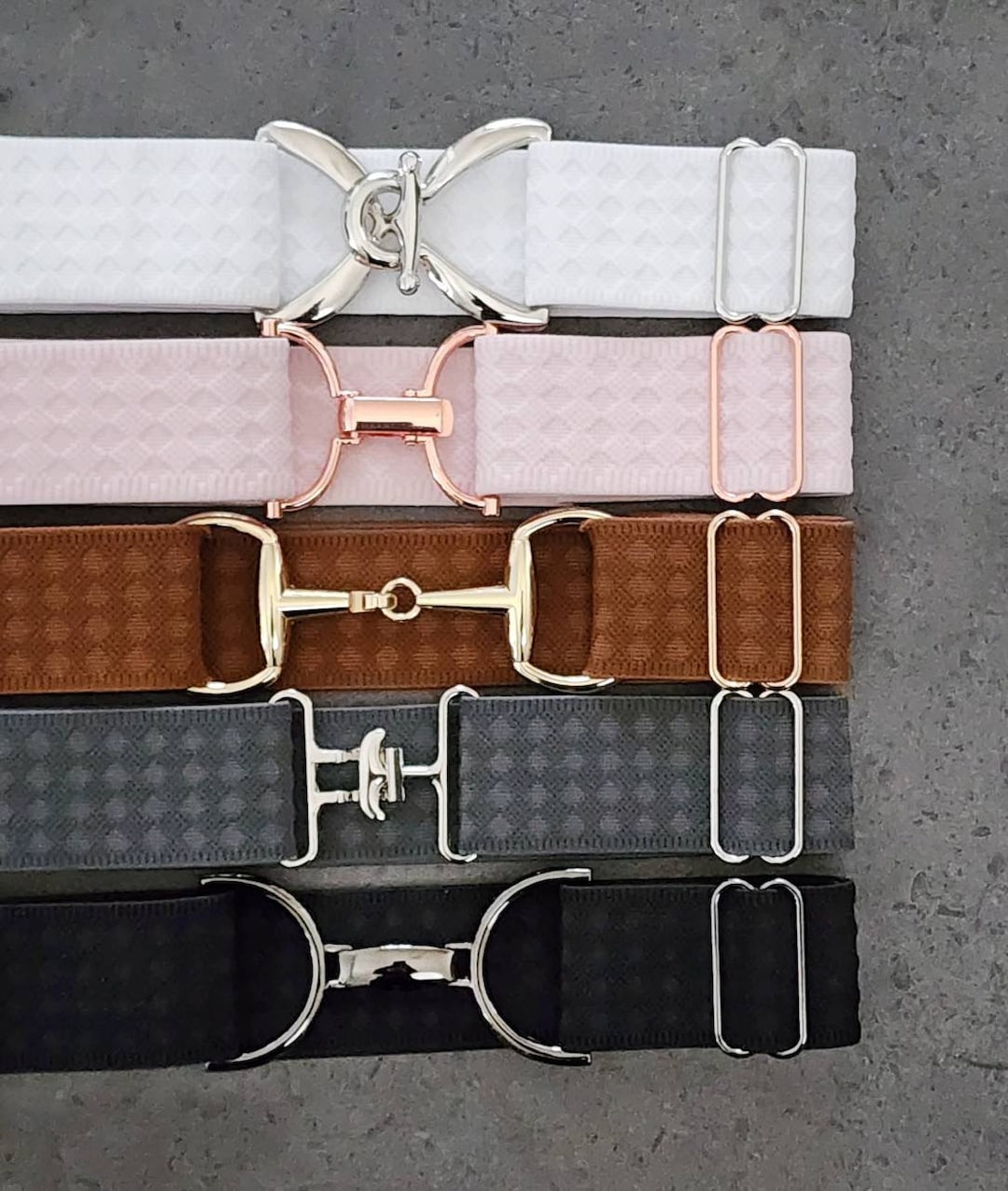 1.5 Inch Elastic Diamond Print Equestrian Belts - Etsy