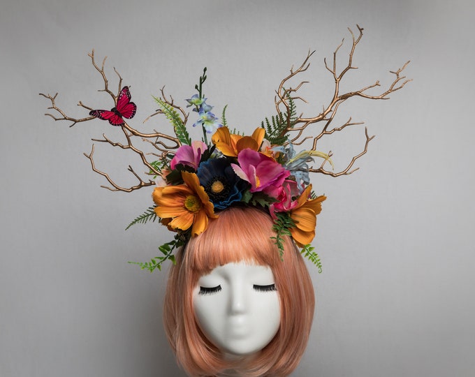 Gold Branch Flower Crown | Nature Fairy Flower Crown | Mother Earth ...