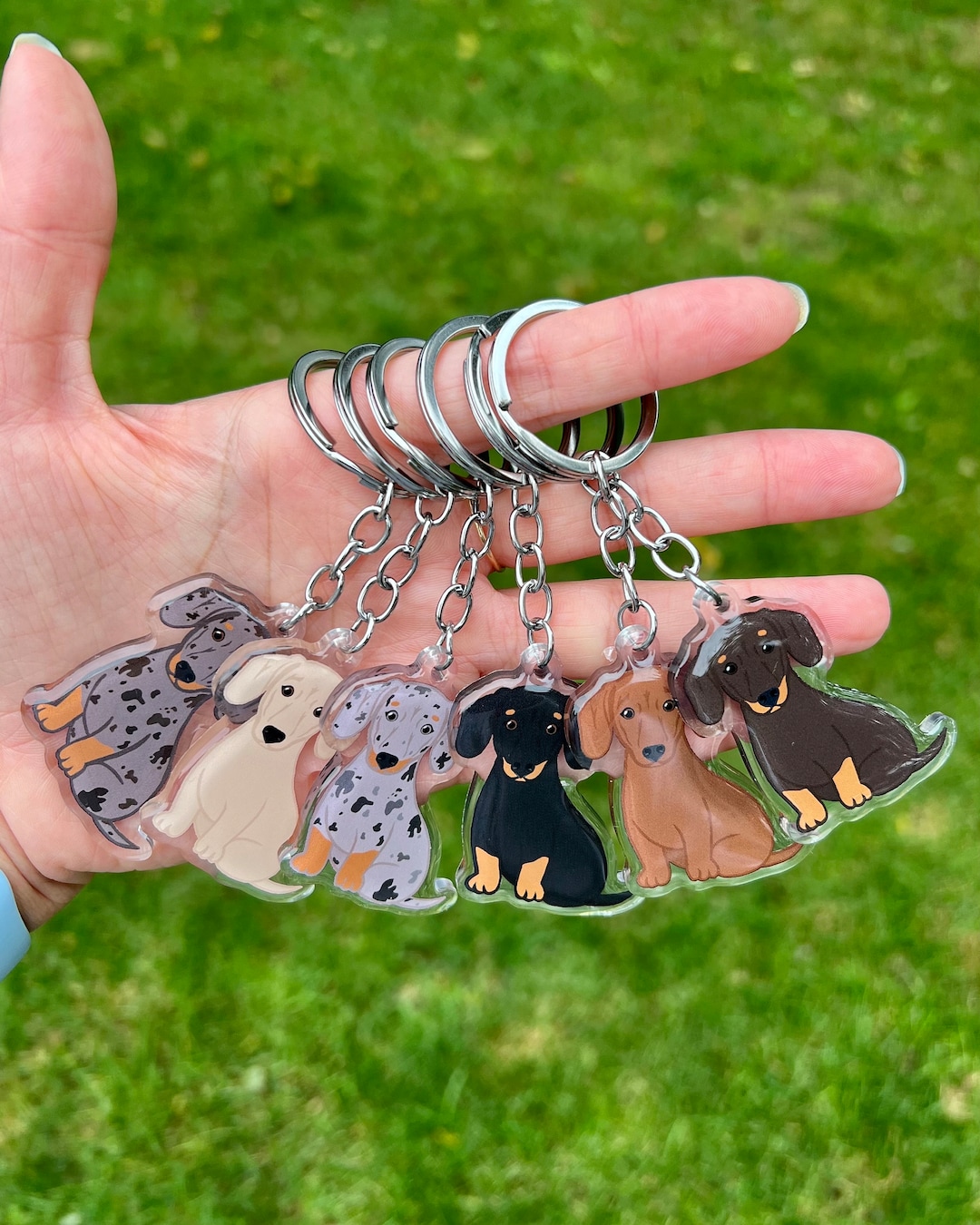 Dachshund Dog Keychain | Cute Dog Gift | Pet Breed Keyring - Etsy