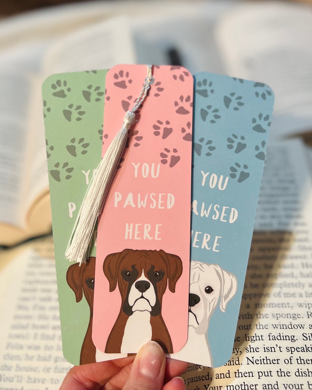 Custom Boxer Bookmark | Custom Pet Bookmark | Pet Bookmark | Dog ...