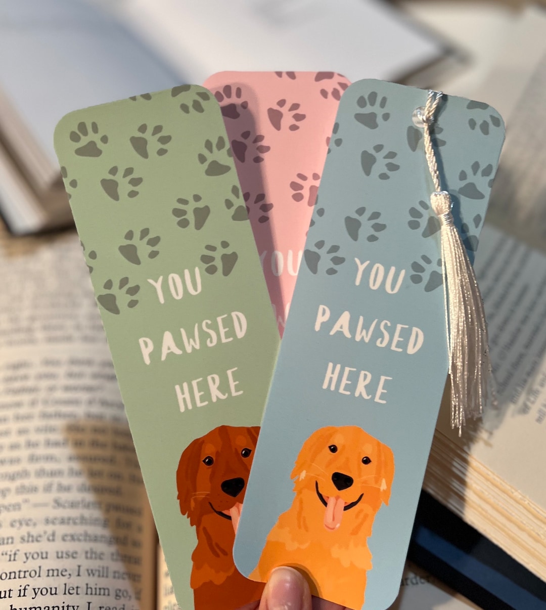 Custom Golden Retriever Bookmark | Custom Pet Bookmark | Dog Bookmark ...