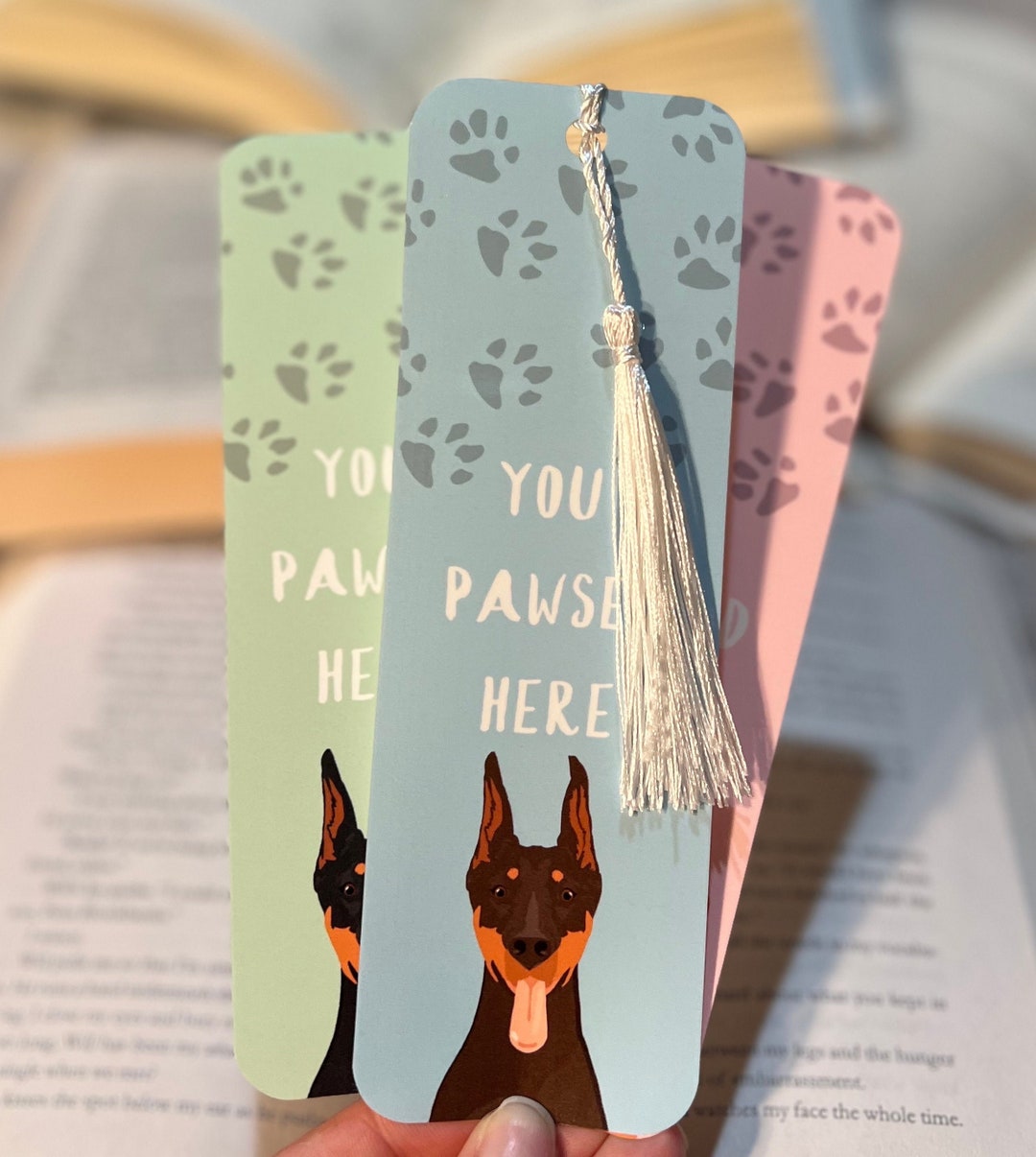 Custom Doberman Pinscher Bookmark Dog Gift Doberman Pinscher Dog Gift ...