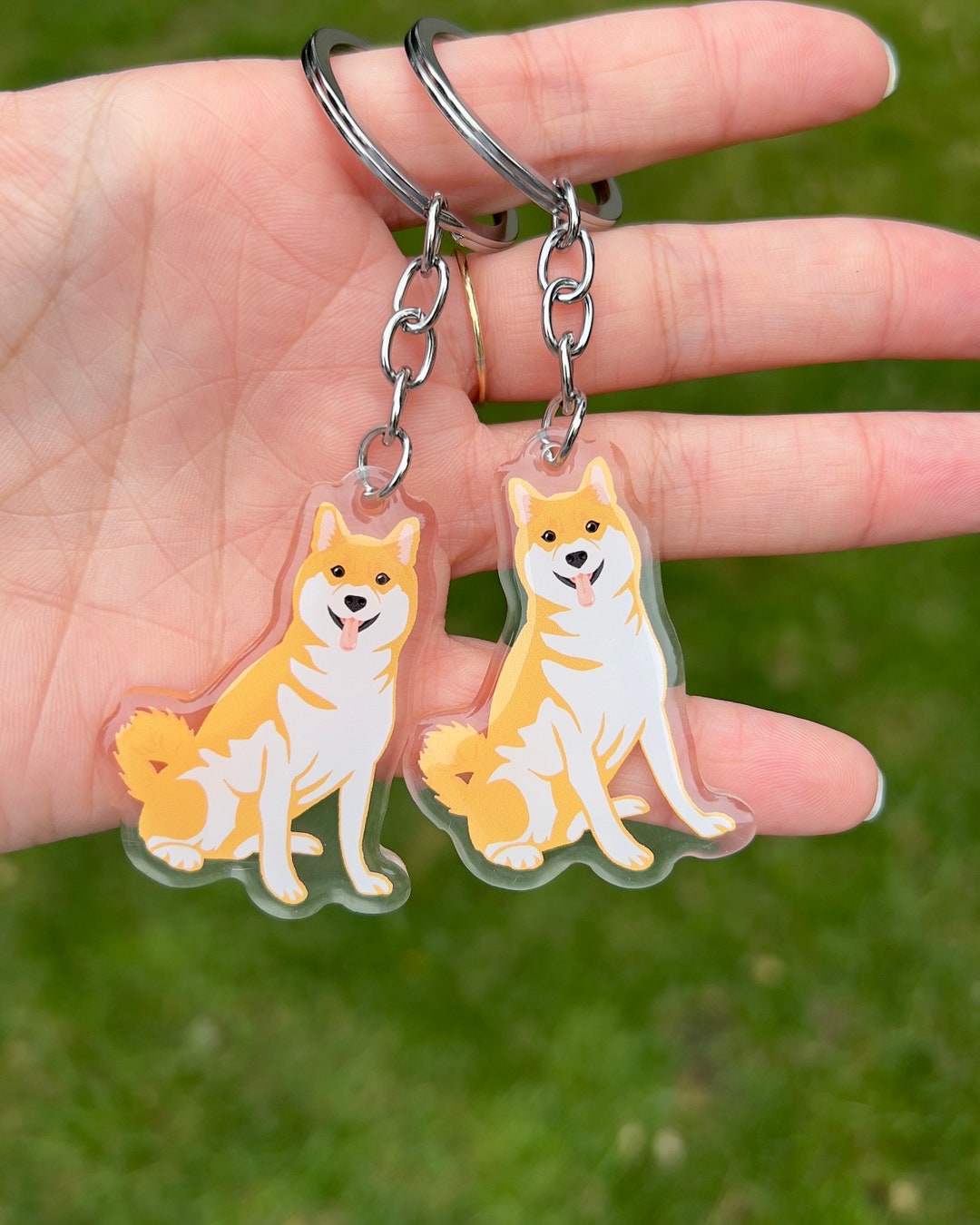 Shiba Inu Acrylic Dog Breed Keychain - Etsy