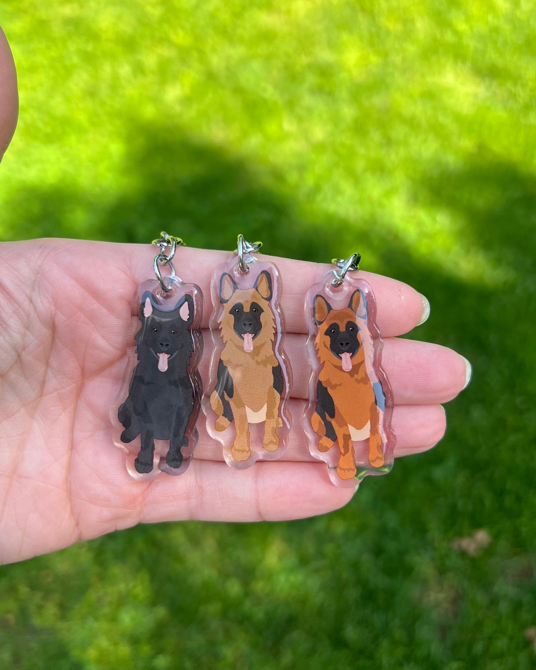 German Shepherd Dog Keychain | Cute Dog Gift | Pet Breed Keyring - Etsy