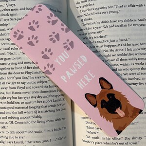 Custom German Shepherd Bookmark | Custom Pet Bookmark | Dog Bookmark ...
