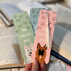 Custom German Shepherd Bookmark | Custom Pet Bookmark | Dog Bookmark ...