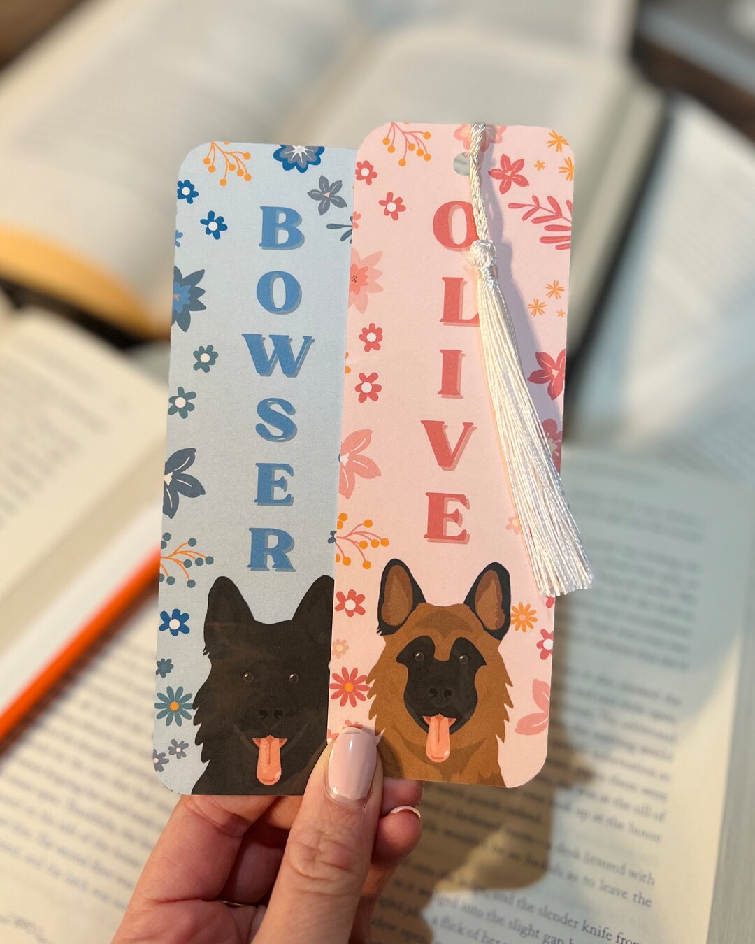 Custom German Shepherd Bookmark | Custom Pet Bookmark | Dog Bookmark ...