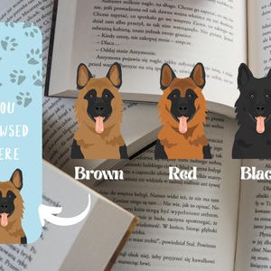 Custom German Shepherd Bookmark | Custom Pet Bookmark | Dog Bookmark ...