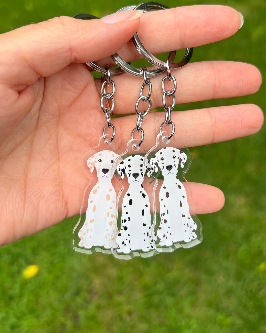 Dalmatian Keychain Clear Acrylic Dog Breed Keychain Dalmatian Dalmatian ...