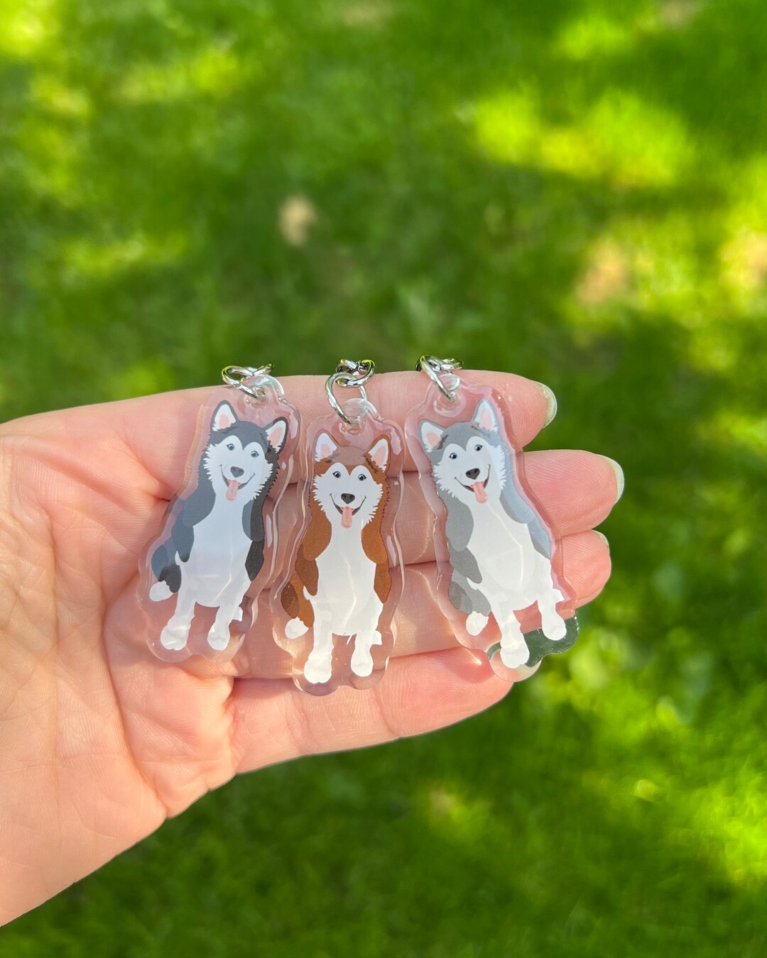 Siberian Husky Keychain - Etsy