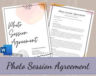 Session Contract Template - Etsy