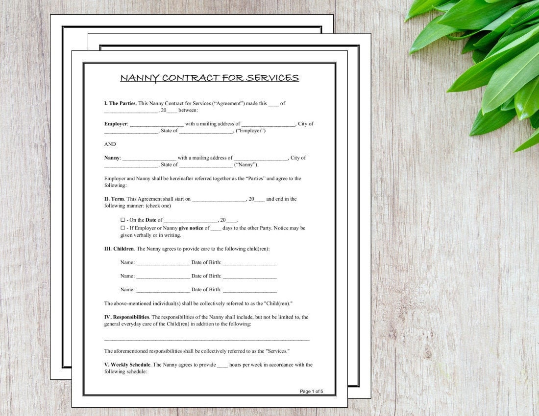 Nanny Contract Template Word - Toptemplate.my.id Nanny Contract Template Word - Toptemplate.my.id