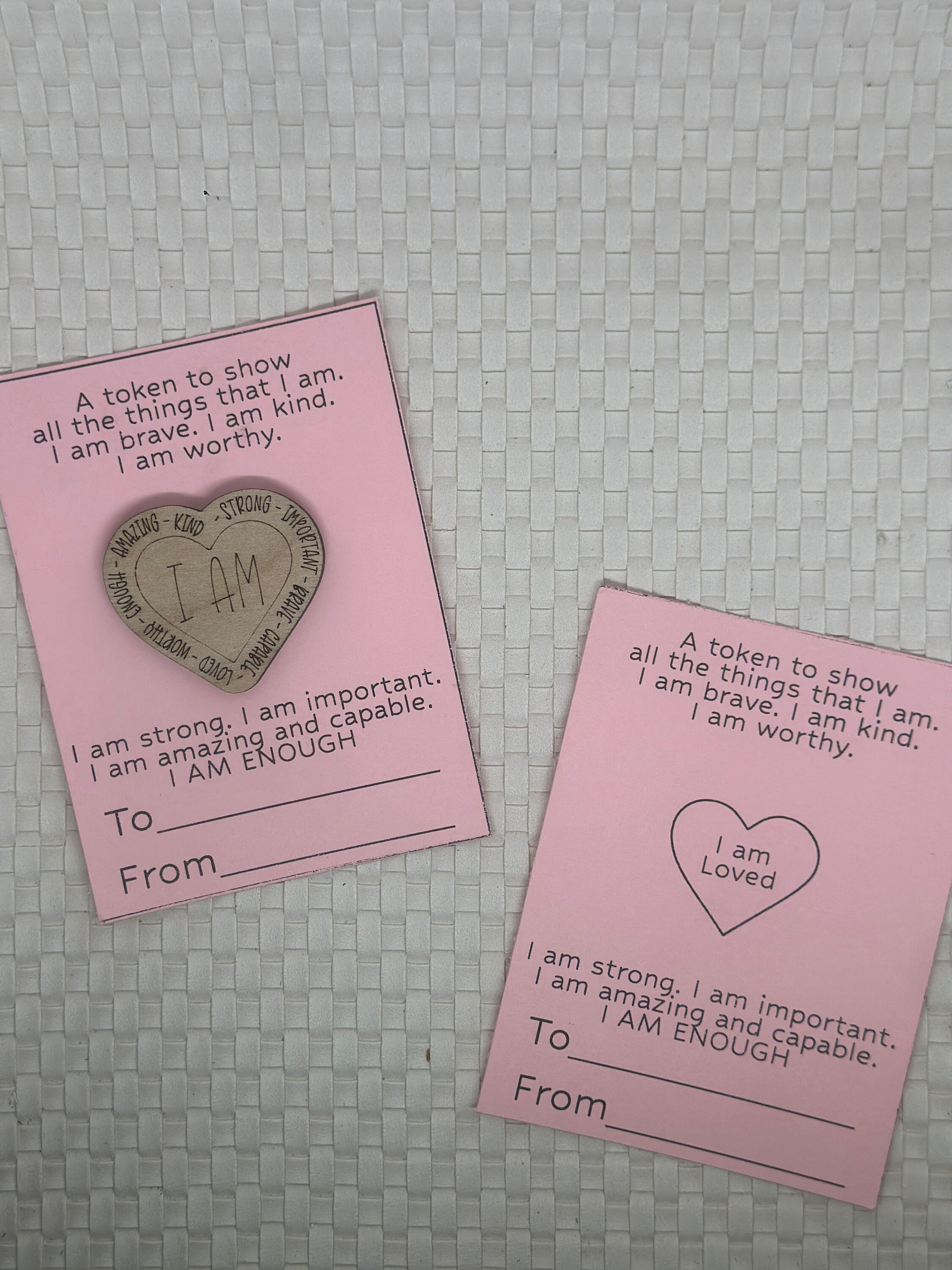 I Am Affirmation Coin Laser SVG, Token for Valentines Day, Engraved ...